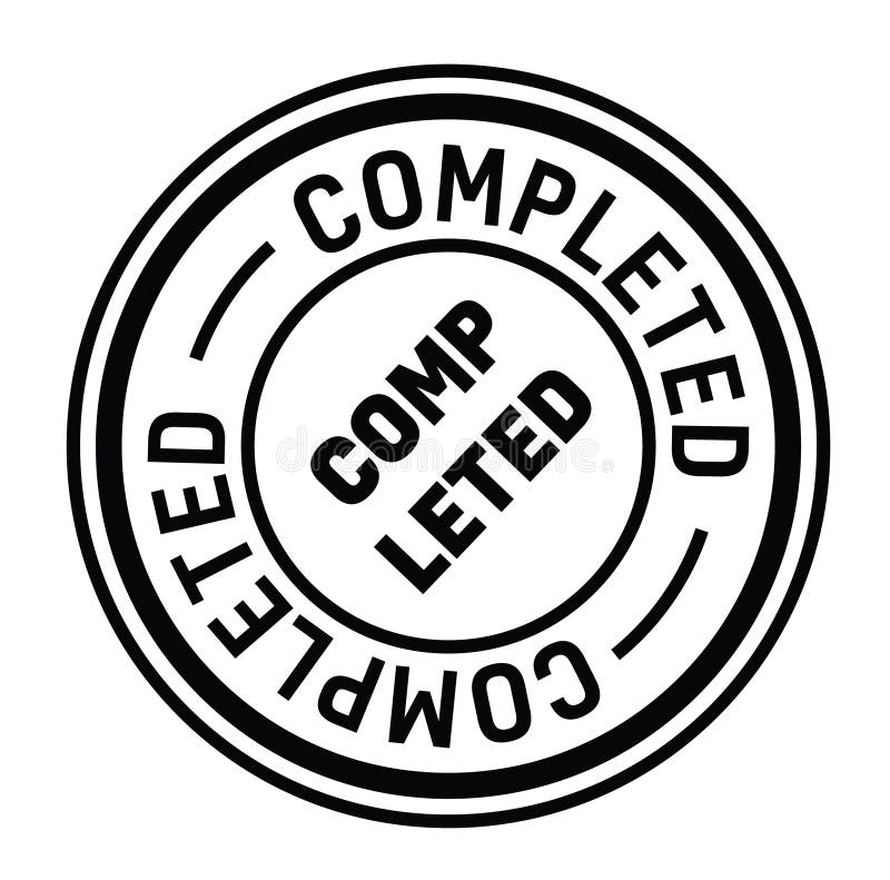 Completed rubber stamp stock vector. Illustration of print - 125381154