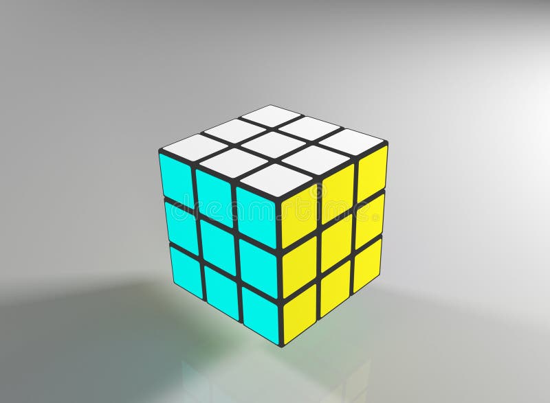 Completed Rubik Cube 3d Stock Illustrations – 4 Completed Rubik Cube 3d ...