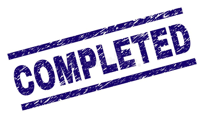 Grunge Textured COMPLETED Stamp Seal Stock Vector - Illustration of ...