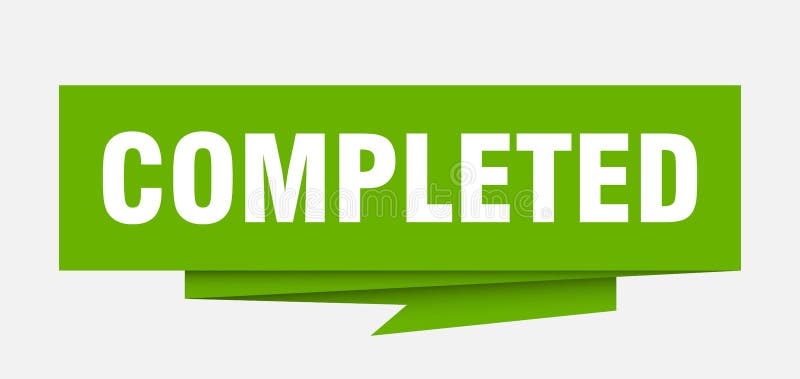 Completed Banner Stock Illustrations – 1,067 Completed Banner Stock ...