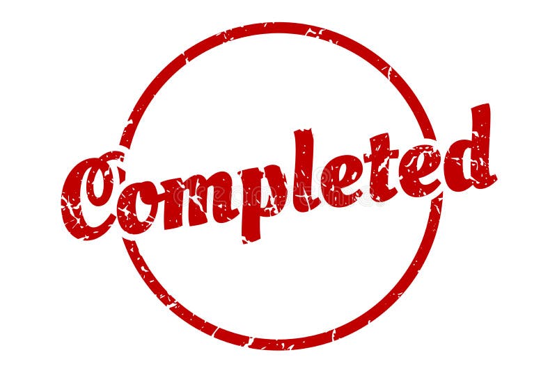 Completed Sign Sticker. Stamp Vector Texture Stock Vector ...