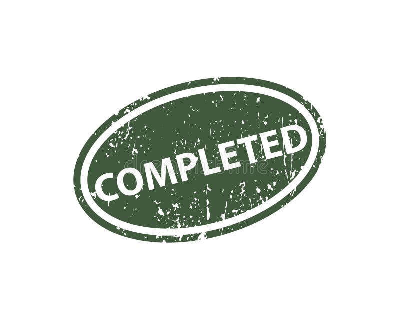 Completed Sign Sticker. Stamp Vector Texture Stock Vector ...