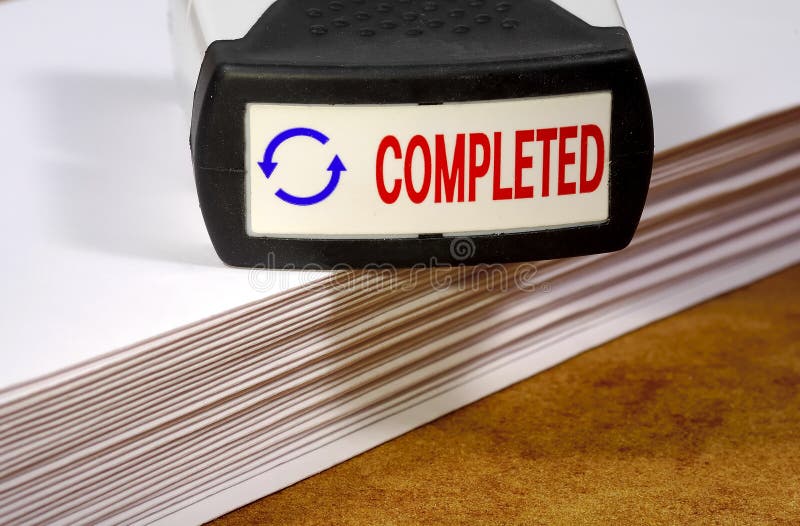 Completed Stamp stock photo. Image of envelopes, desk, stack - 247818