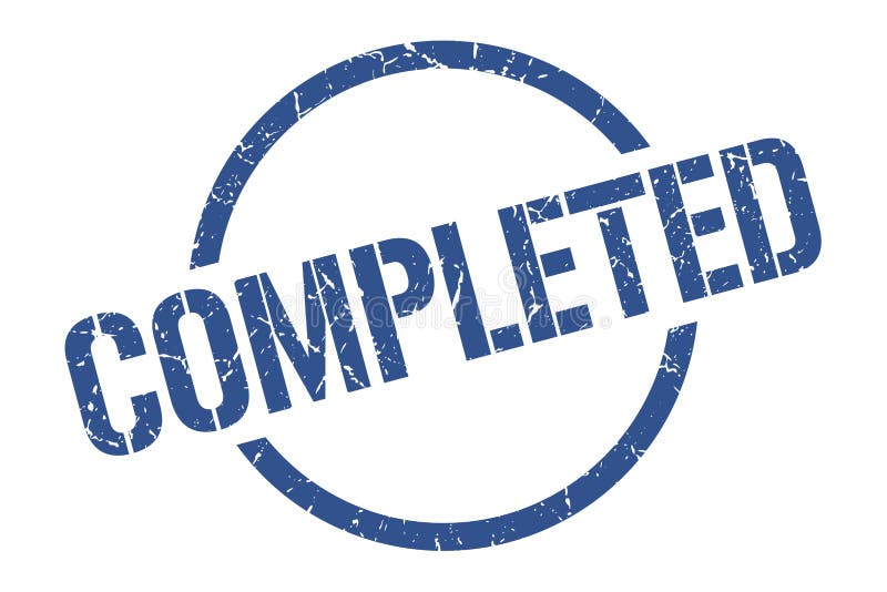 Completed stamp stock vector. Illustration of vector - 136960287