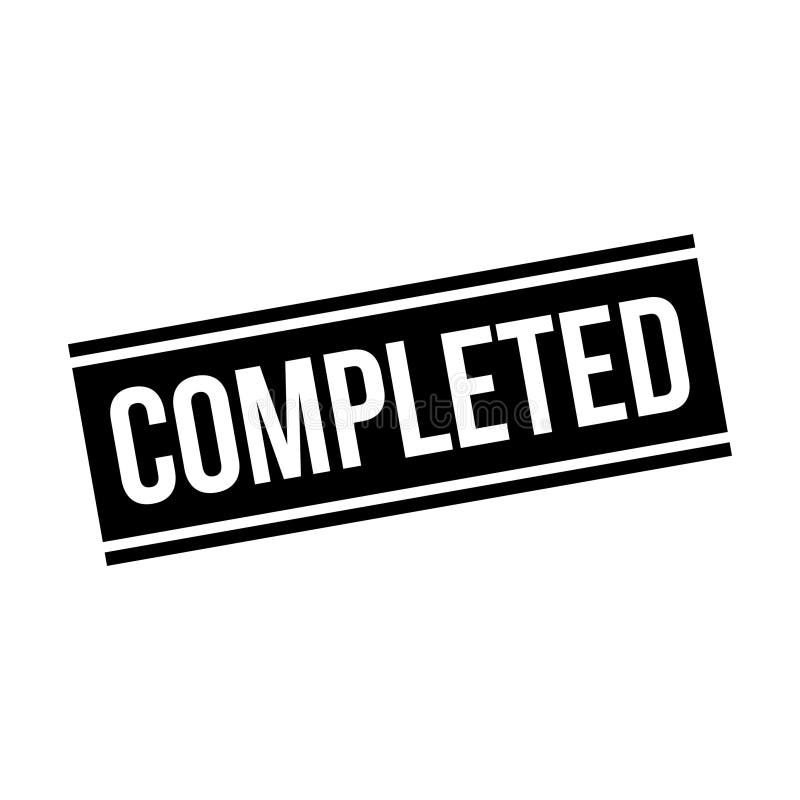 Completed Stamp, Completed Grunge Square Sign Stock Vector ...