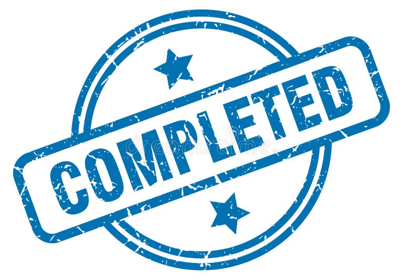 Completed stamp stock vector. Illustration of stamp - 122344997