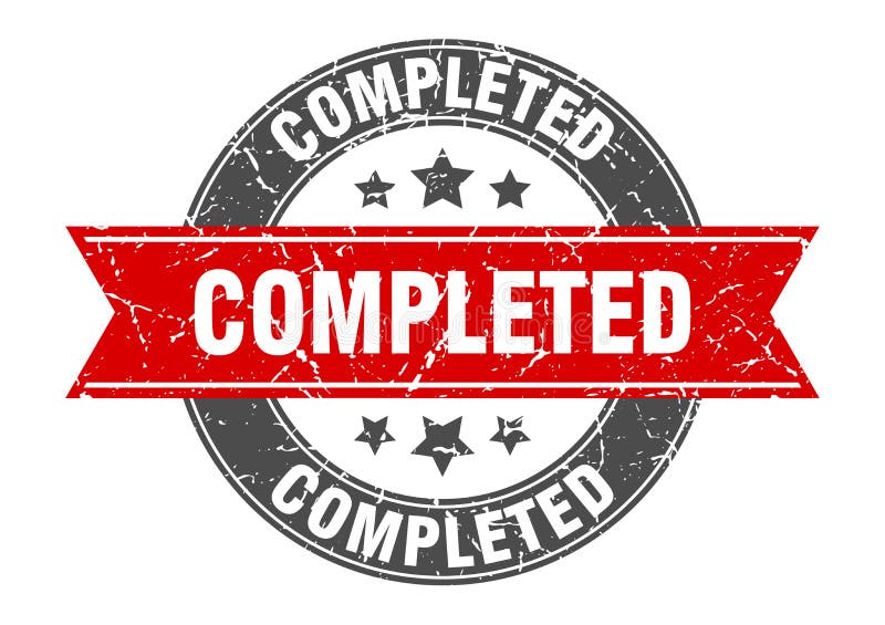 Completed stamp stock vector. Illustration of sticker - 162727060