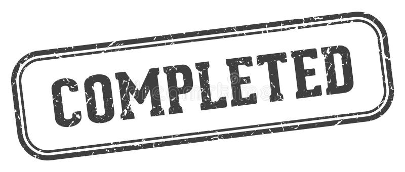 Completed Stamp. Completed Label on Transparent Background. Round Sign ...