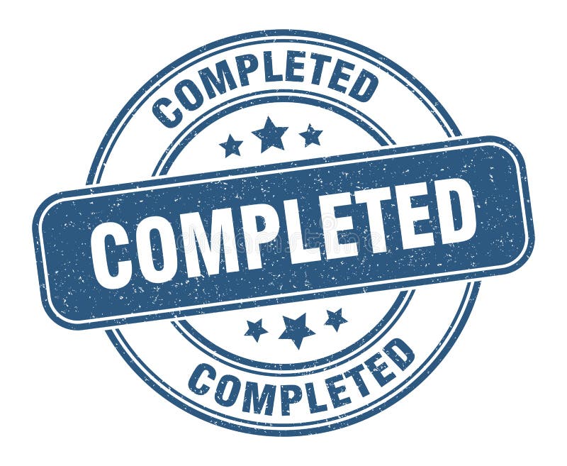 Completed Stamp. Completed Round Grunge Sign Stock Vector ...