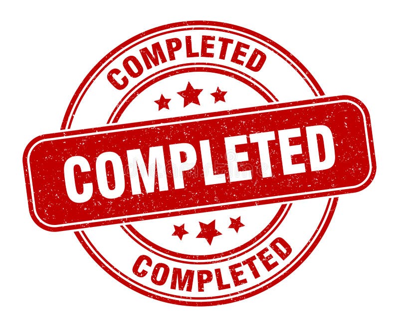 Not Completed Stamp,not Completed Rubber Stamp, Stock Vector ...