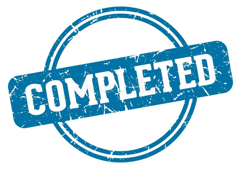 Completed stamp stock vector. Illustration of element - 349492771