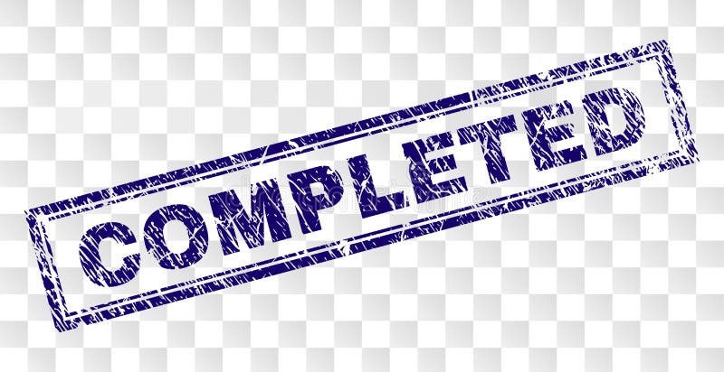 Grunge COMPLETED Rectangle Stamp Stock Vector - Illustration of ...