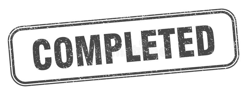 Completed Stamp. Completed Square Grunge Sign Stock Vector ...