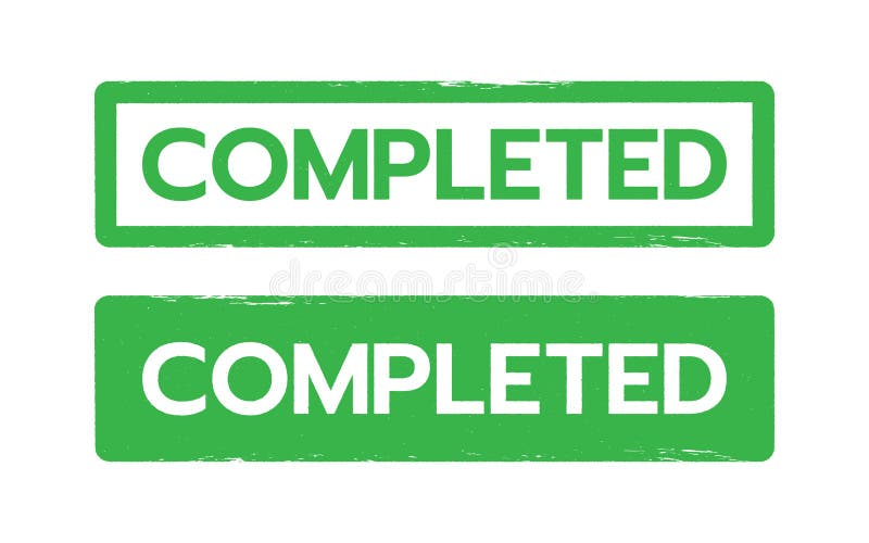 "COMPLETED" Stamp Vector. Stock Vector - Illustration of circle, grungy ...