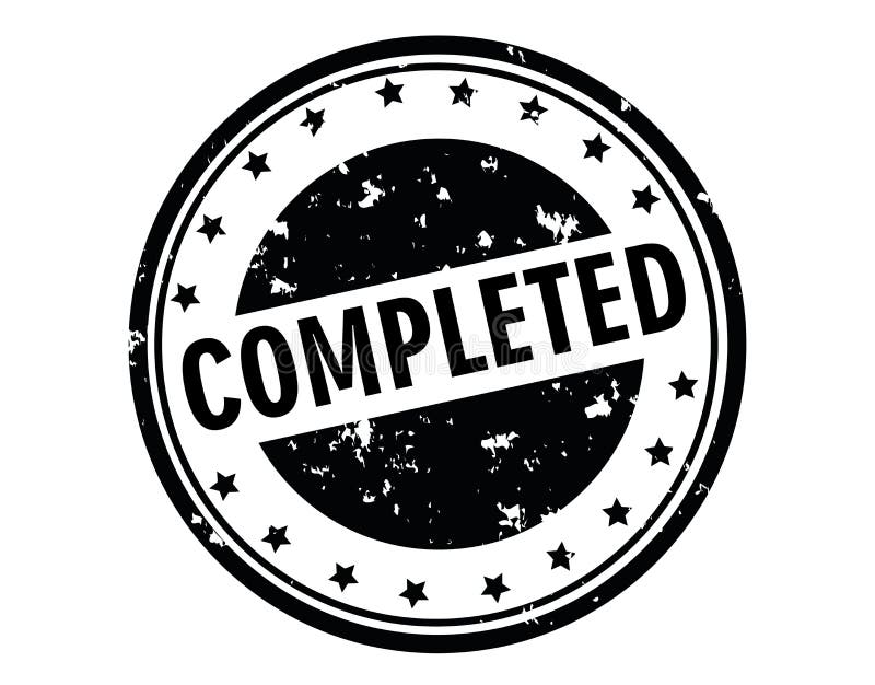 Vector completed stamp stock vector. Illustration of emblem - 31258902