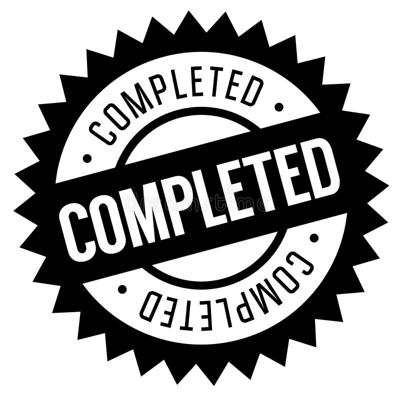 Completed Stamp Rubber Grunge Stock Vector - Illustration of perfected ...