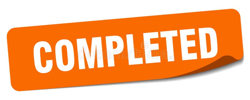 Completed label stock vector. Illustration of stamp - 158941804