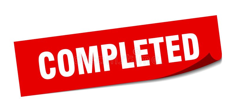 Completed Square Grunge Stamp Stock Vector - Illustration of white ...