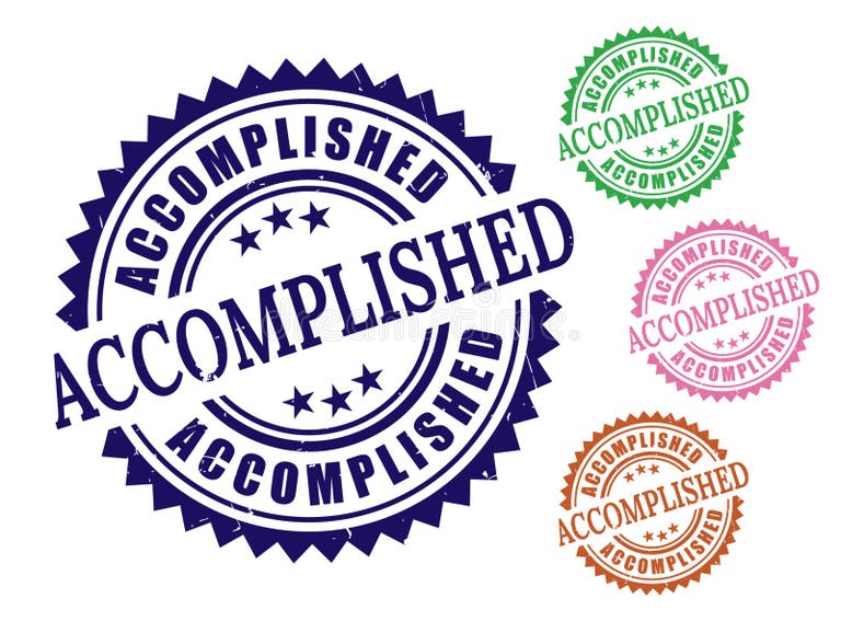 Completed Task Badge Pack, Accomplished Status Vector Stamps Stock ...