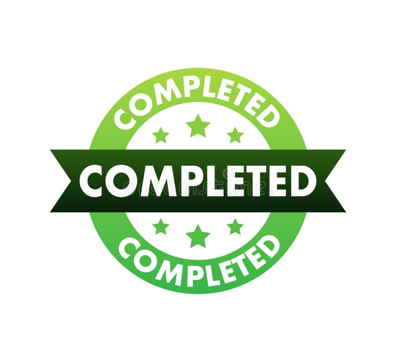 Completed Tick, Checkmark Stamp, Sticker. Vector Stock Illustration ...