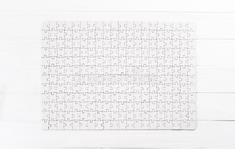 Completed white puzzle stock photo. Image of connect - 251695330