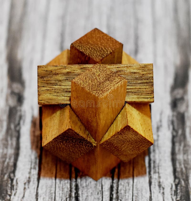 Completed wooden puzzle stock photo. Image of geometry - 254522932