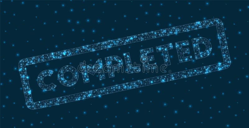 Completed Word in Digital Style. Stock Vector - Illustration of ...