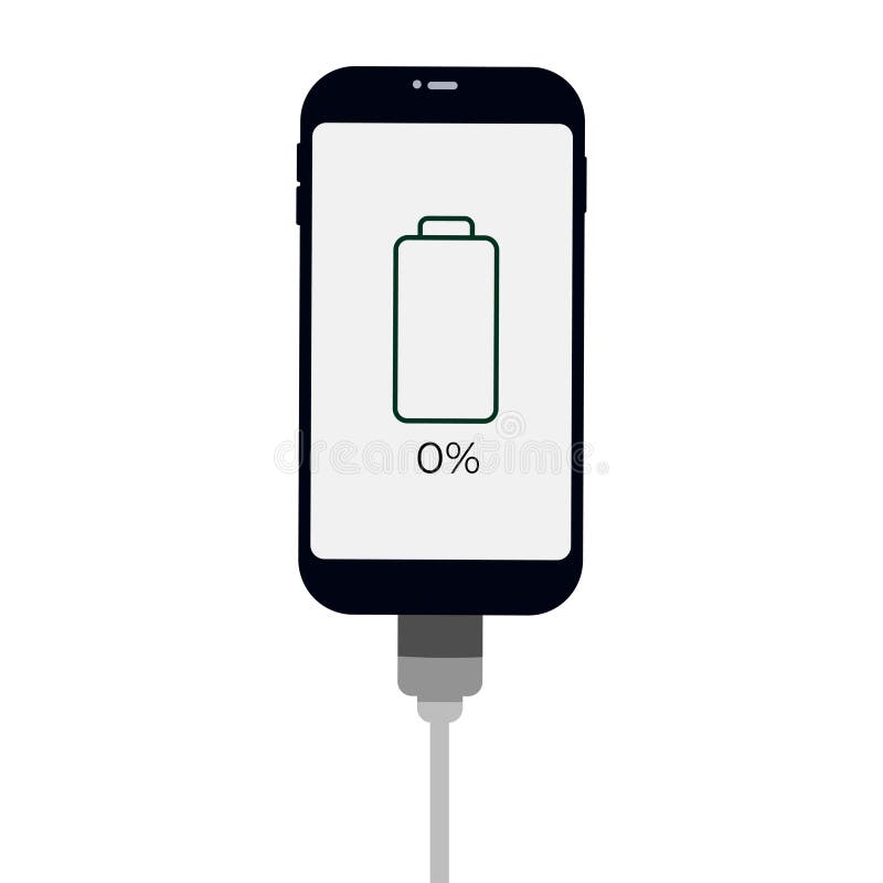 A Completely Discharged Smartphone Battery. Smartphone with Battery ...