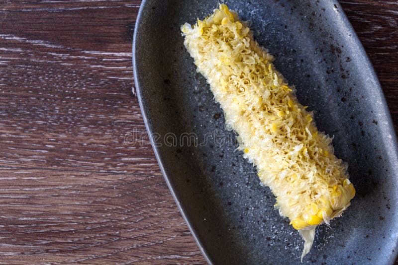 Eaten corn on the cob stock image. Image of bitten, tablecloth - 32707283