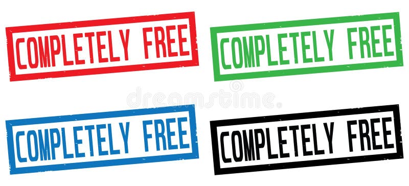 COMPLETELY FREE Text, on Rectangle Border Stamp Sign. Stock ...