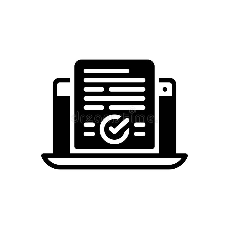 Black Solid Icon for Completely, Totally and File Stock Vector ...