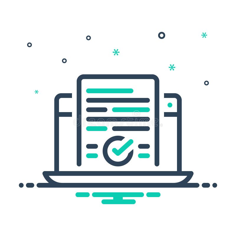 Mix Icon for Completely, Totally and Approve Stock Illustration ...