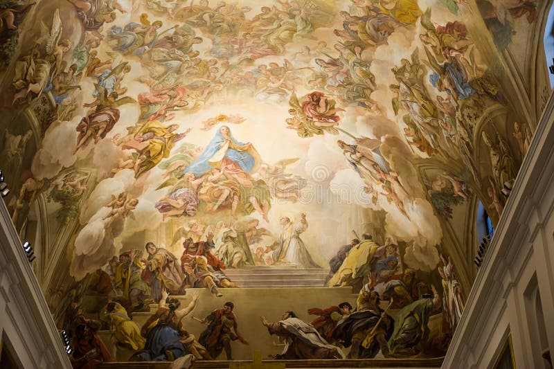 Completely Painted Ceiling of the Sacristy of the Cathedral of Toledo ...