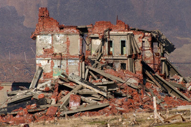 Destroyed building stock image. Image of destroy, house - 2204325