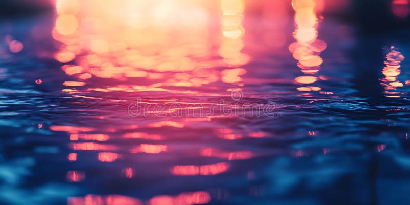 Completely Unfocused Infinity Pool Reflection for Luxury Resort or ...