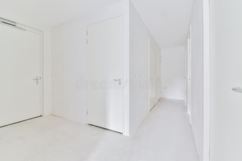 A completely white hallway stock image. Image of luxury - 235823049