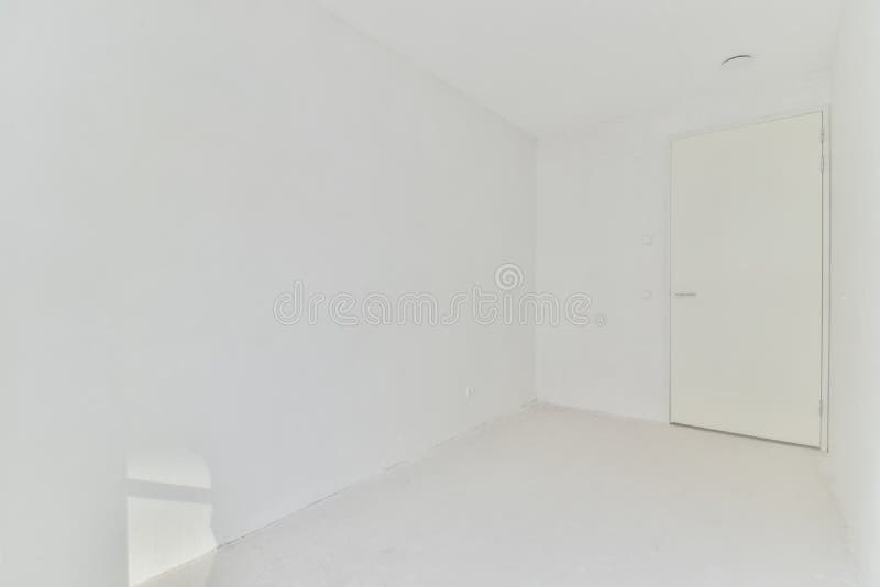A completely white room stock image. Image of apartment - 235822833