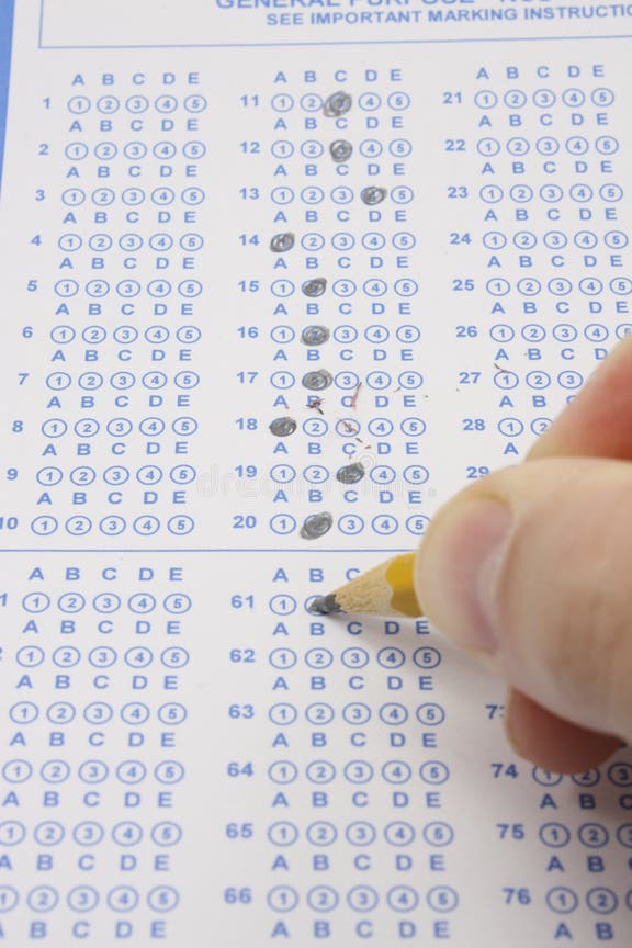 Completing the Bubble Test Answer Form Stock Photo - Image of exam ...