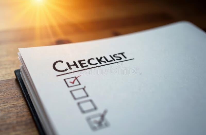 Completing a Checklist for Tasks and Organization with Sunlight ...