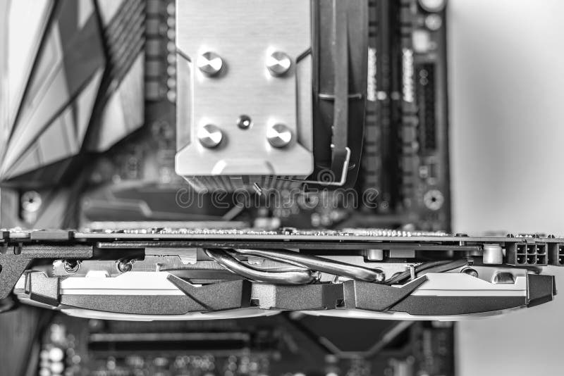 Completing a Modern Powerful Personal Computer. Stock Photo - Image of ...