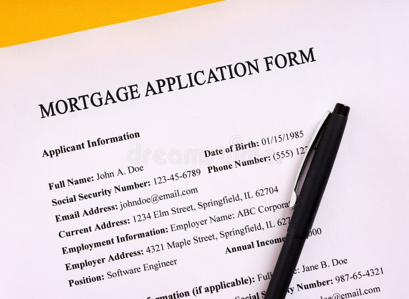 Completing Mortgage Application Form with Personal and Employment ...