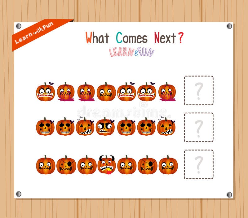 Completing the Pattern Educational Game for Preschool Children Stock ...