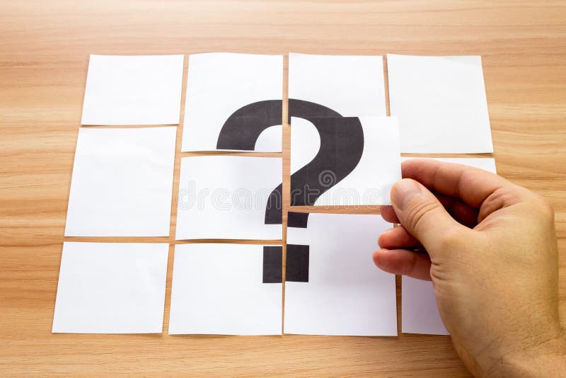 Completing the solution stock image. Image of question - 73934211