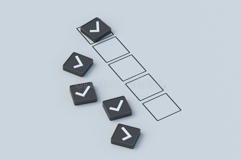 Completing daily Tasks. School Exam. Fact Check Stock Illustration ...