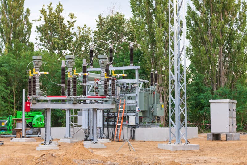 Transformer Station of an Offshore Wind Farm Stock Image - Image of ...