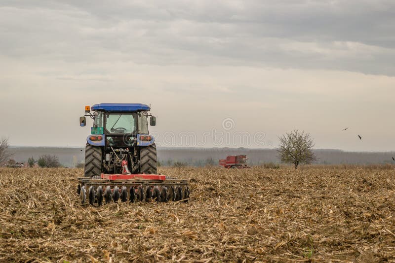 Completion of Removal of Annual Harvest from Arable Land Stock Image ...