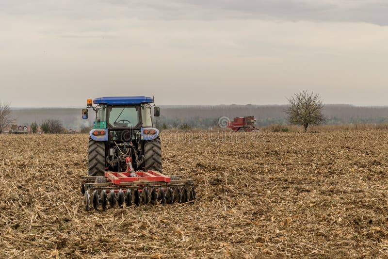Completion of Removal of Annual Harvest from Arable Land Stock Image ...