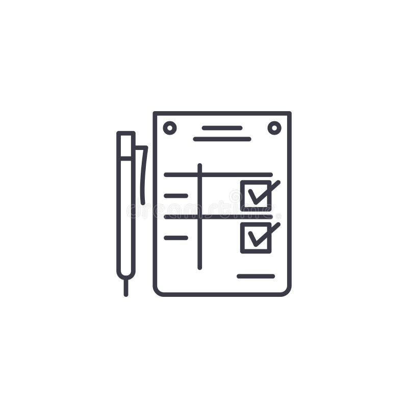 Completion Statement Linear Icon Concept. Completion Statement Line ...