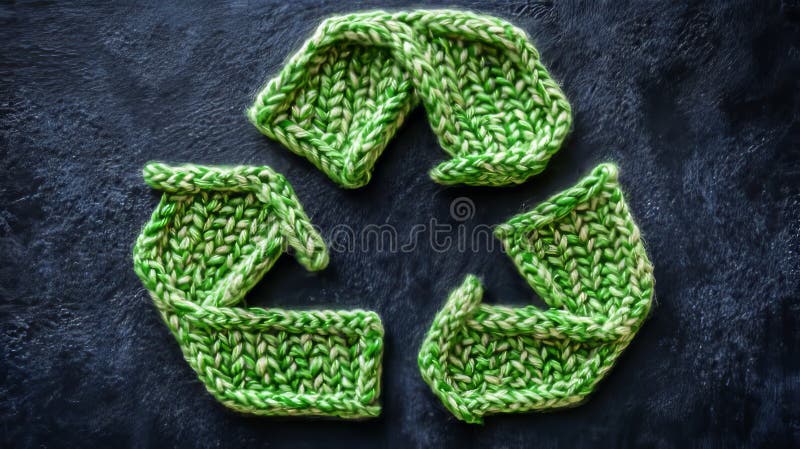 A Complex Abstract Artwork Depicting a Recycle Symbol, Made from ...