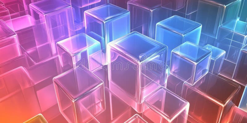 A Complex Abstract Background with a Geometric Maze of Floating ...